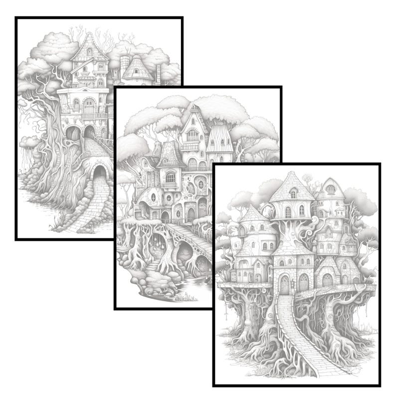 Elven Fantasy Zentangle Templates – Dark Realms Zendoodle Kit ...