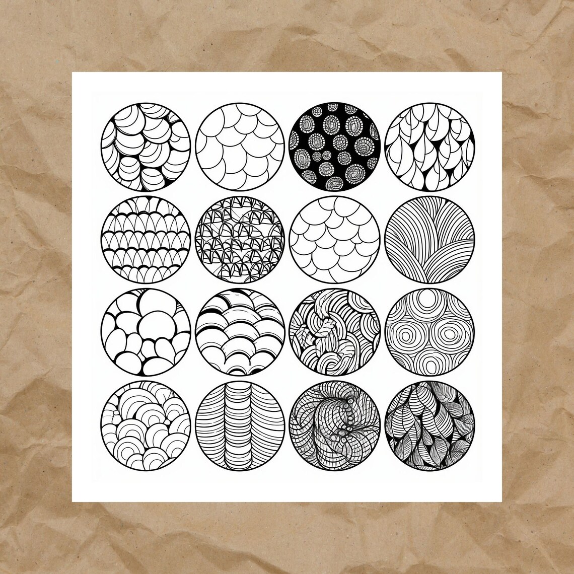 Zentangle Templates for Beginner, Zen Doodle Workbook, Zentangle ...