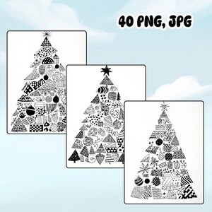 Christmas With Zentangle Patterns: Tree Inspired Art and Doodling ...