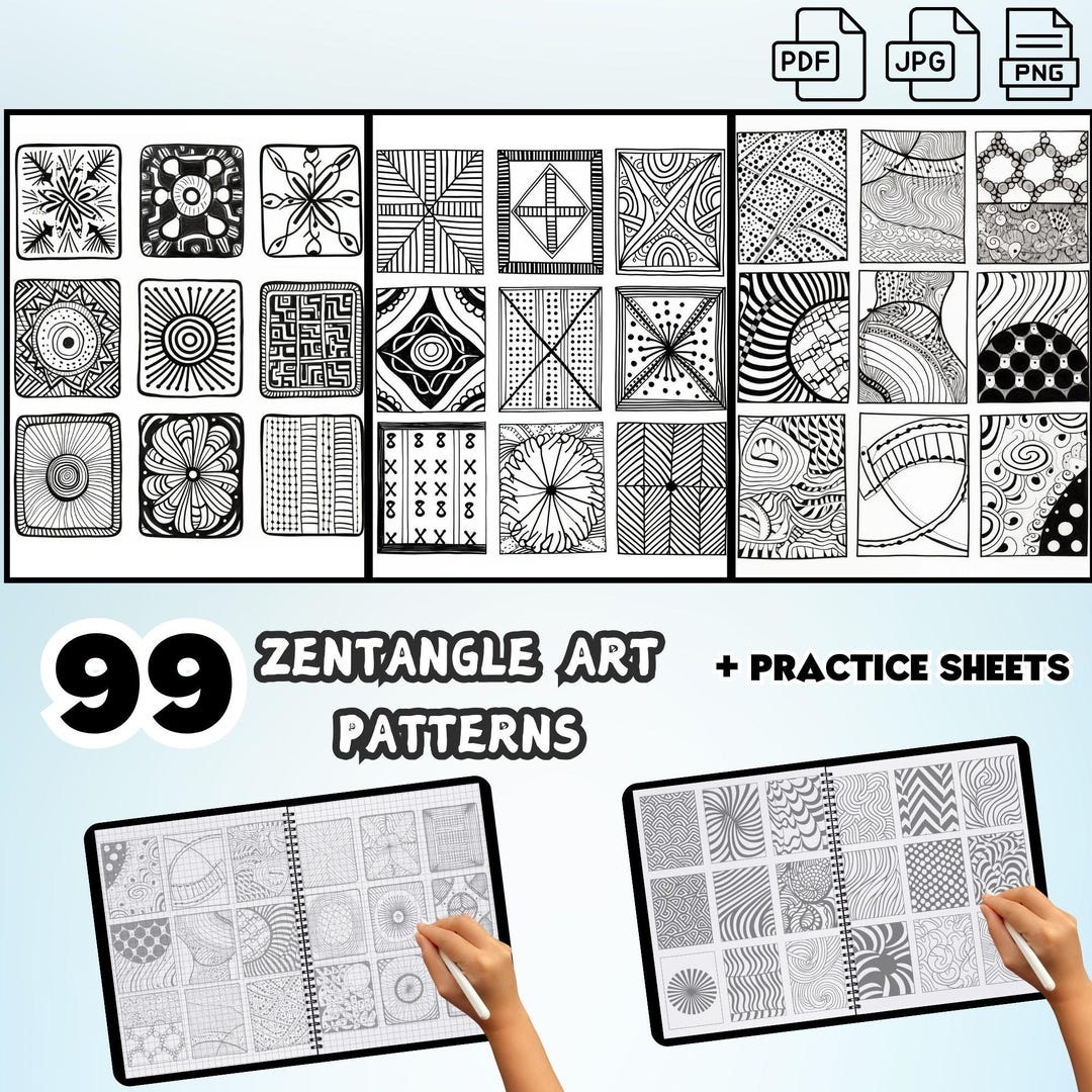 Art of Zentangle With Intricate Patterns and Comprehensive Practice ...