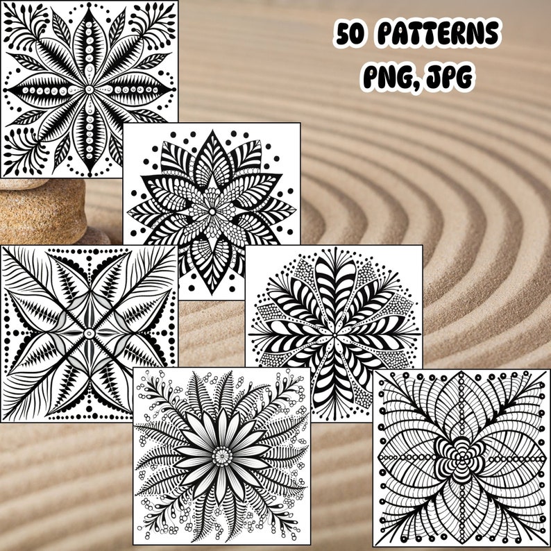 Zentangle Templates & Doodle Practice Sheets | Beginner Zentangle ...