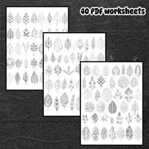 Zentangle Leaves Bundle, 2000+ Designs, Creative Artistic Practice, PNG ...