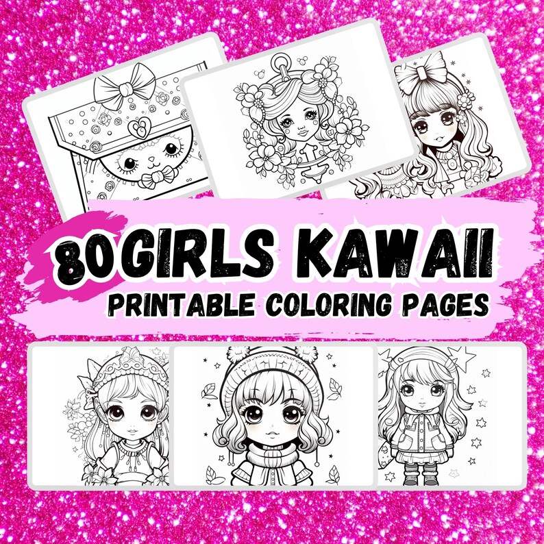 Adorable Kawaii Girls Coloring Pages, Unleash Your Creativity With Cute ...