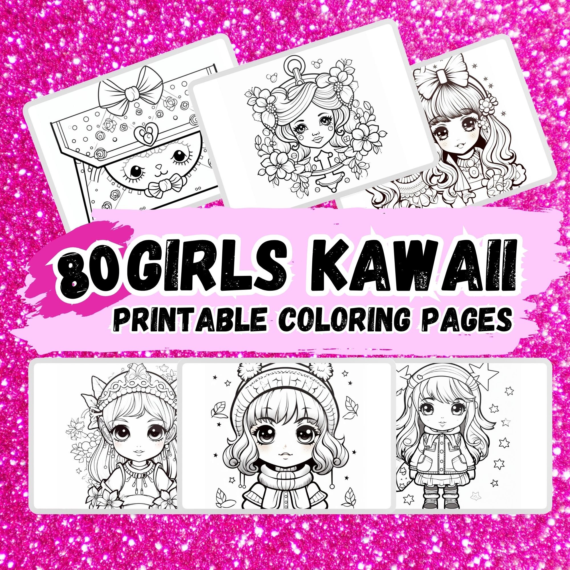 Adorable Kawaii Girls Coloring Pages, Unleash Your Creativity With Cute ...