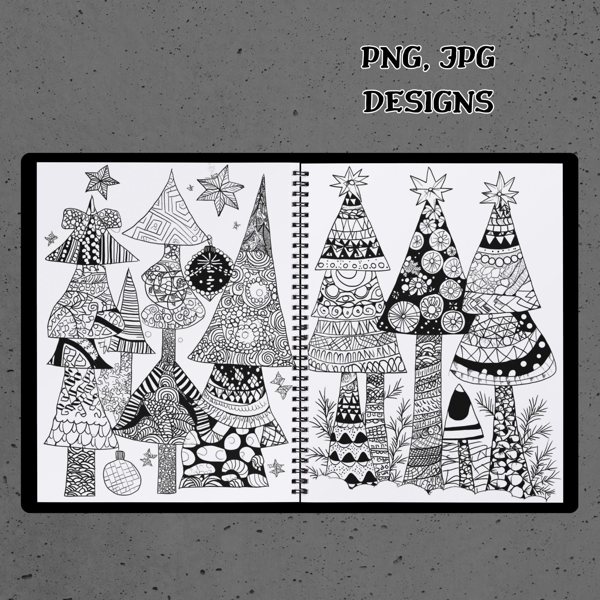Creative Festive Tree Art - Zen Doodle Worksheets for Mindful ...