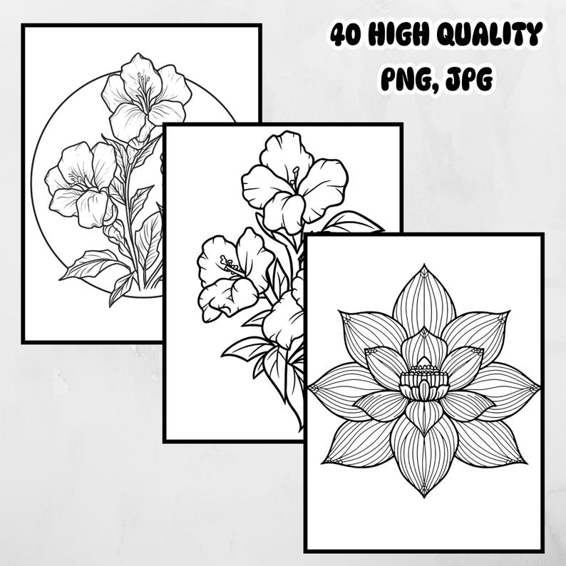 Blooming Beginners: Floral Drawing Techniques Bundle With PDF & PNG ...