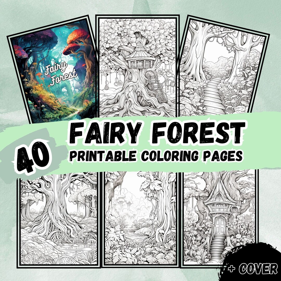 Enchanting Fairy Forest Coloring Pages, Immerse Yourself in a World of ...