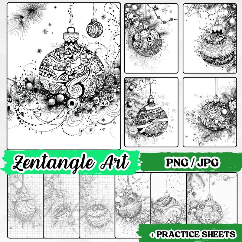 Zentangle Christmas - Etsy
