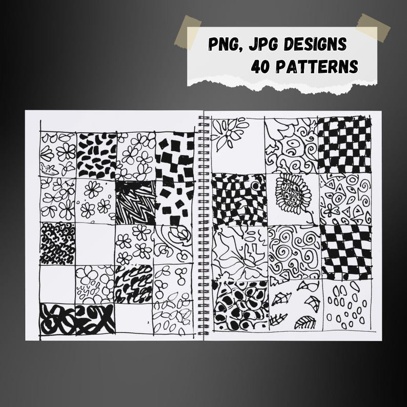 Zentangle Patterns Bundle, Therapeutic Zentangle Drawing Techniques ...