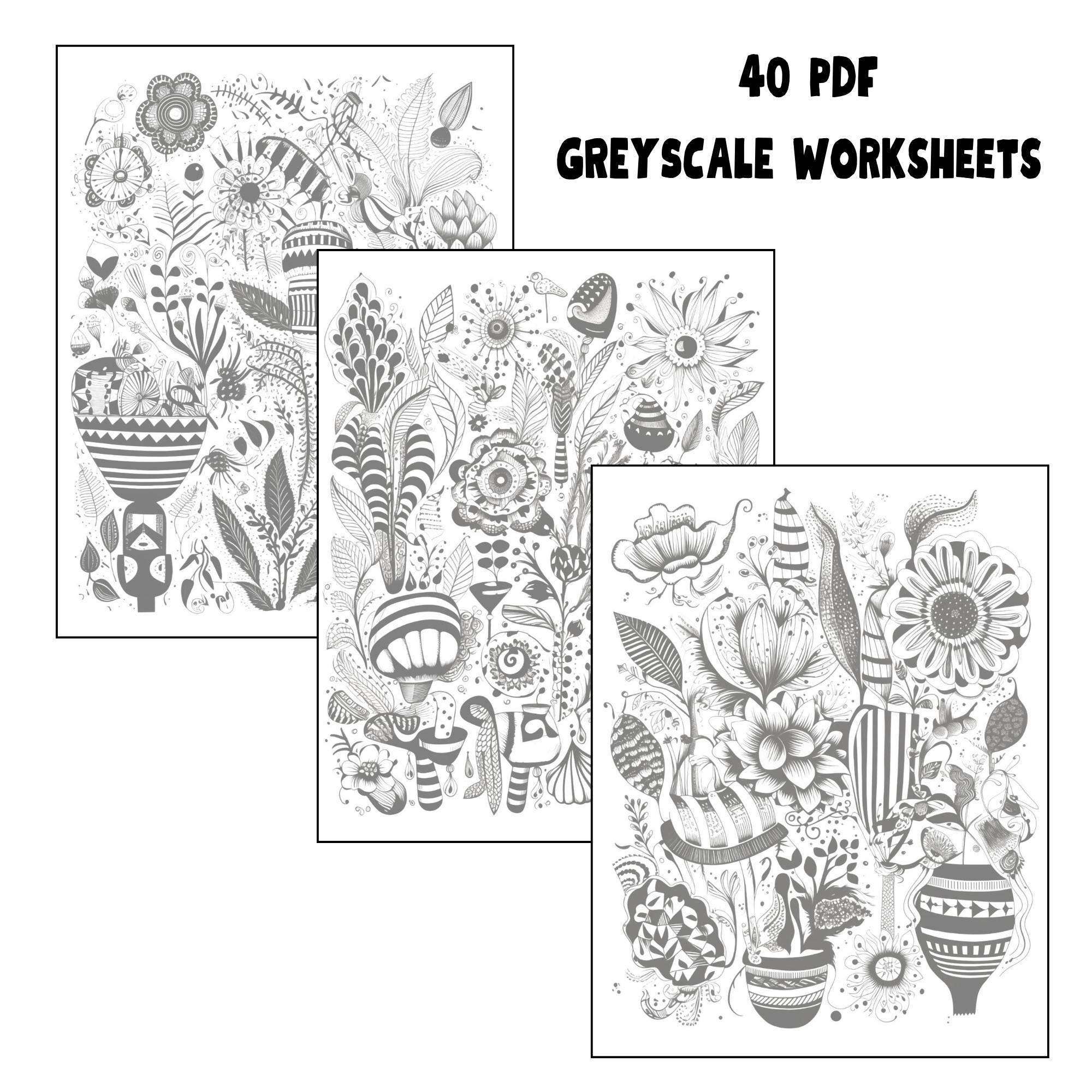 Botanical Zentangle Patterns: 1000+ Designs, Tutorials (PDF & PNG) - Etsy