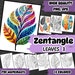 Zentangle Leaves Designs: Comprehensive Tutorials, Patterns, and ...