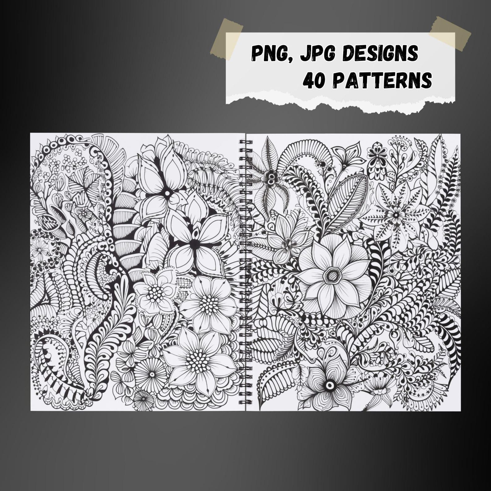 Botanical Zentangle Pattern Tutorials, Floral Doodle Art (PDF) - Etsy