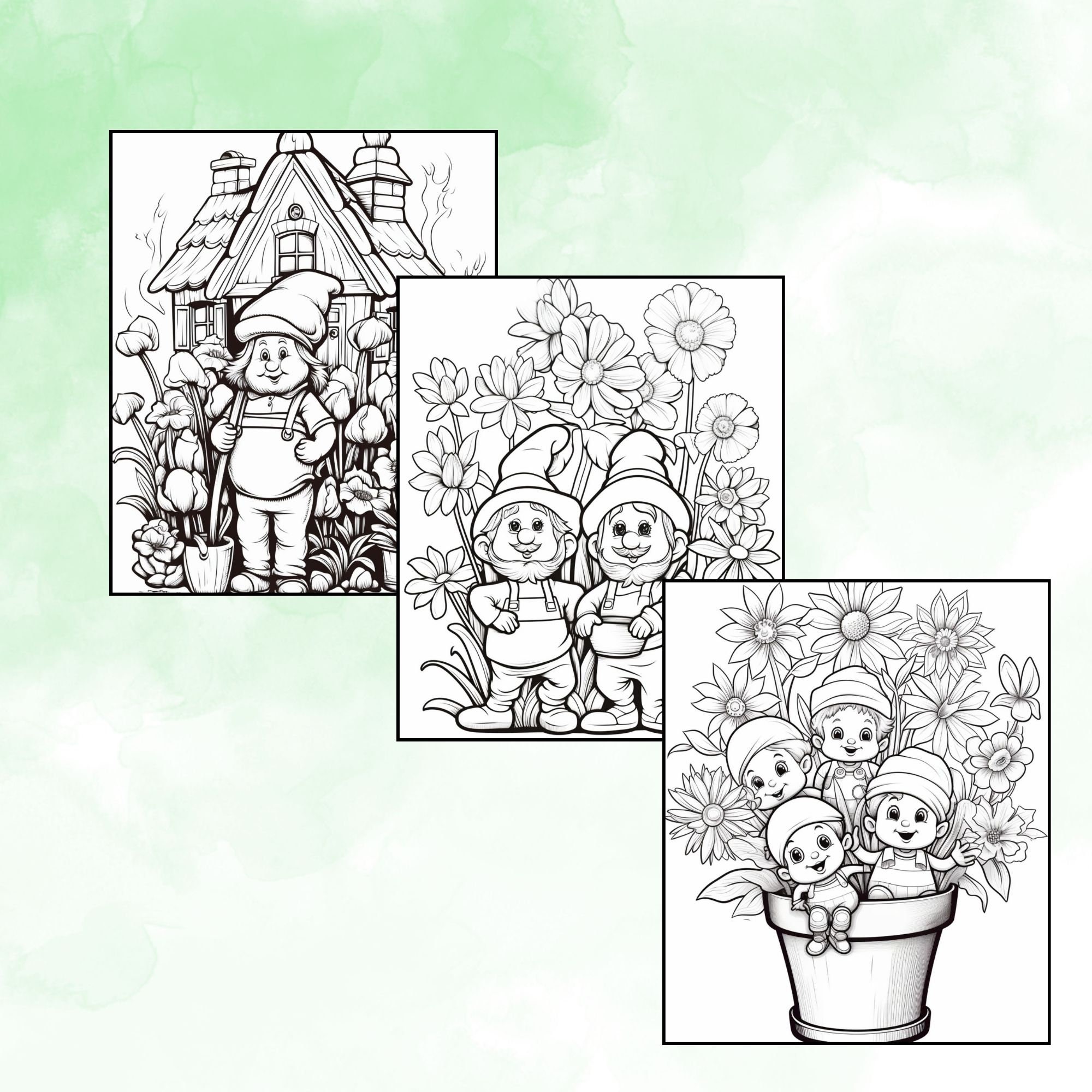 Cute Gnome Coloring Pages for Kids, Bring Charm Creativity to Playtime ...