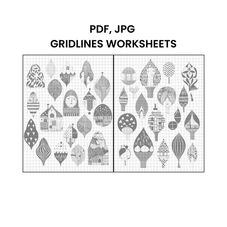 Zentangle Doodle Kit – 700+ Printable Art Therapy Patterns (PDF PNG JPG ...