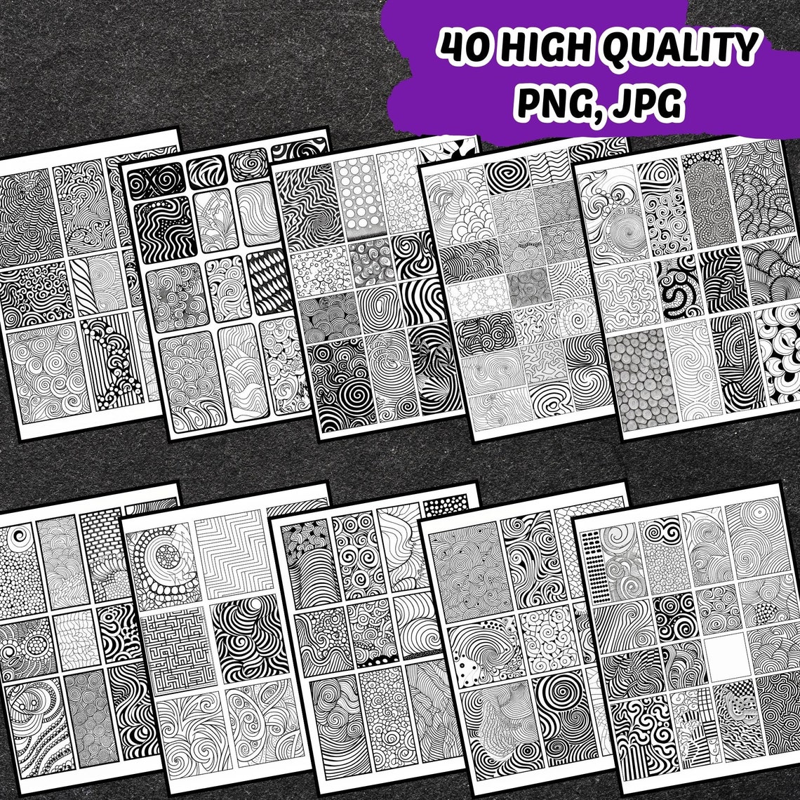 Zen Doodle Workbook, Zentangle Pattern Templates, Zentangle Practice ...