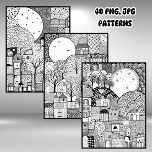Zentangle Coloring Pages, House Patterns, Anti Stress Coloring ...