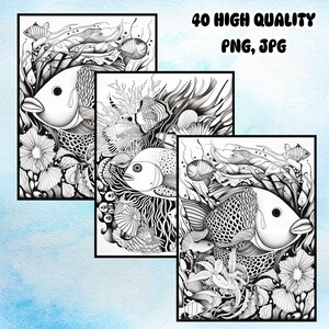 Adult Activity Book Ocean Zen, Underwater Zentangle Coloring Pages ...