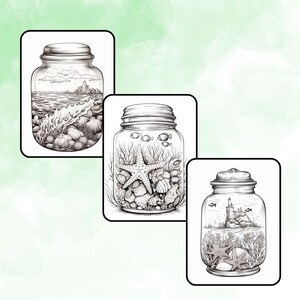 Underwater Jars Coloring Book, Immerse Yourself in Serenity With Ocean ...