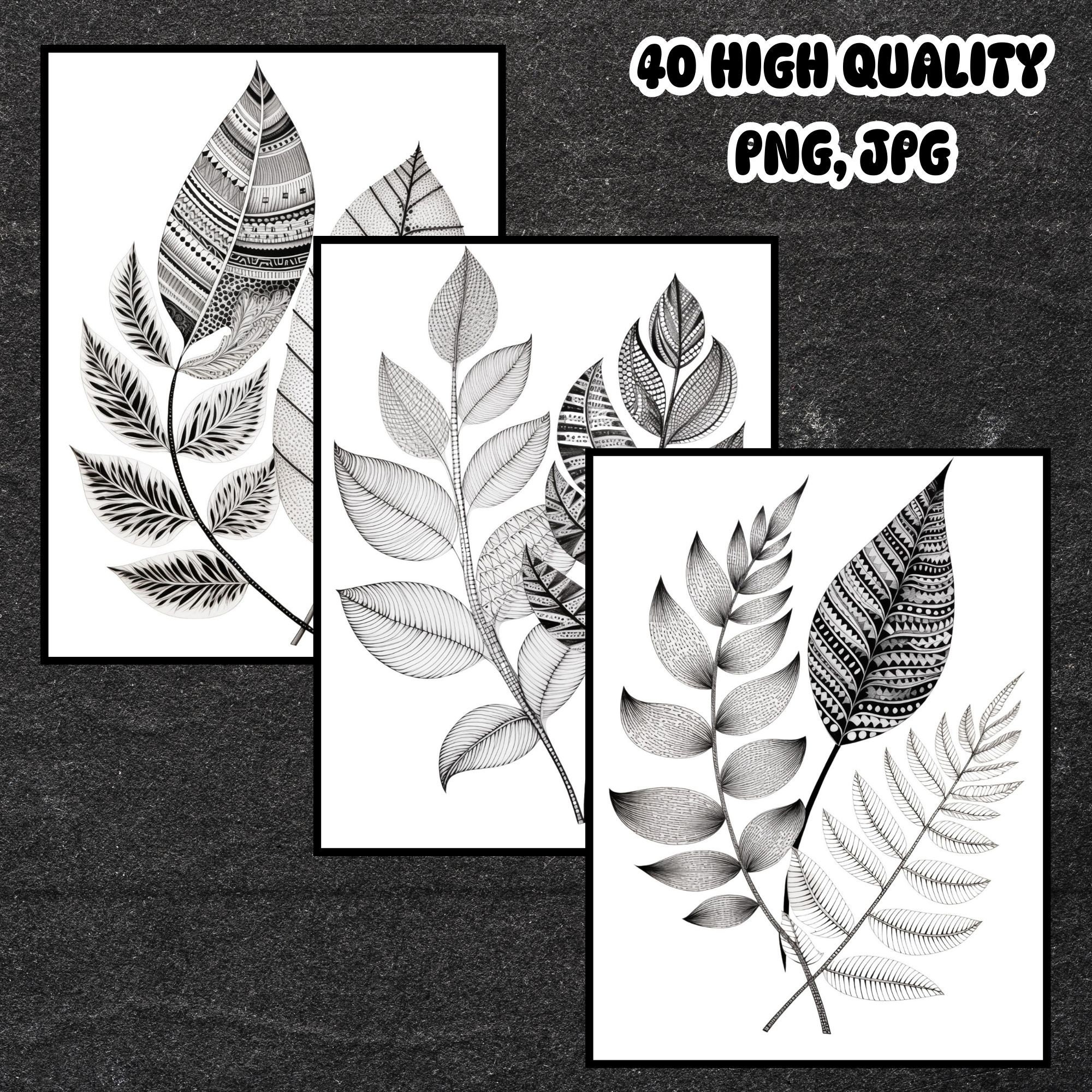 Zentangle Leaves Designs: Comprehensive Tutorials, Patterns, and ...