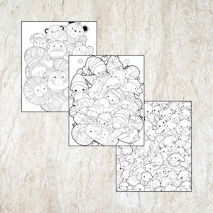 Kawaii Animal Doodle Coloring Pages | 40 Cute Critters to Color | Kid ...
