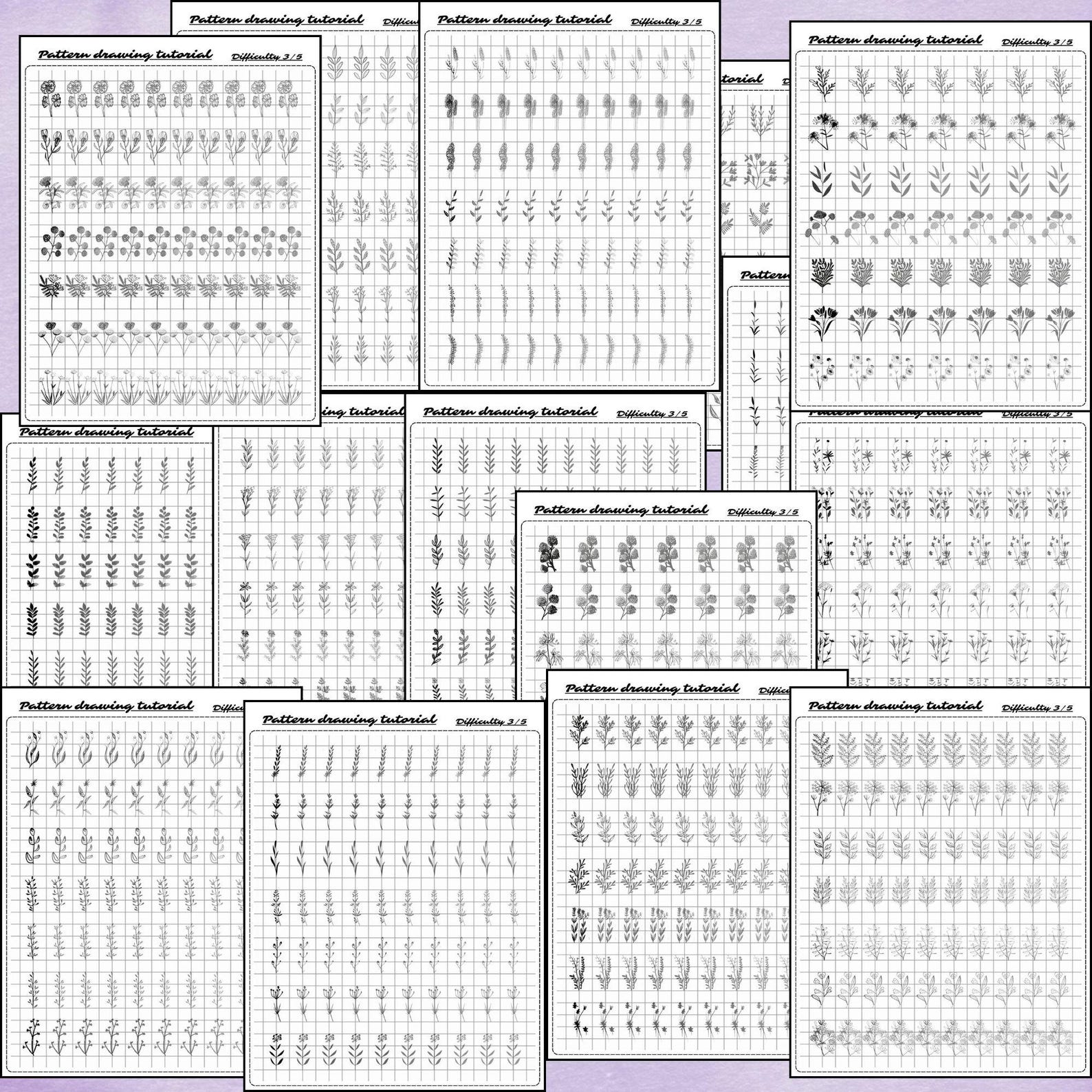 Pattern Drawing Tutorial, Drawing Guide for Beginners, Tangle Flower ...