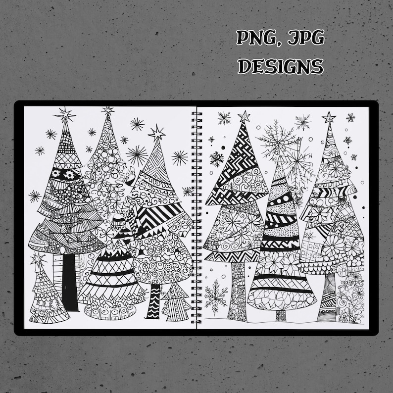 Creative Festive Tree Art - Zen Doodle Worksheets for Mindful ...