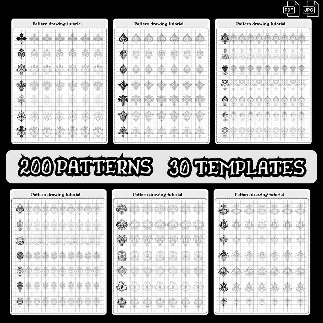 Handwriting Templates & Pattern Tracing Worksheets, Relaxing Art ...