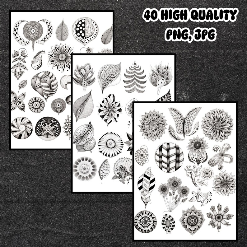 Zentangle Practice Sheets: Discover Unusual Ornaments and Master Medium ...