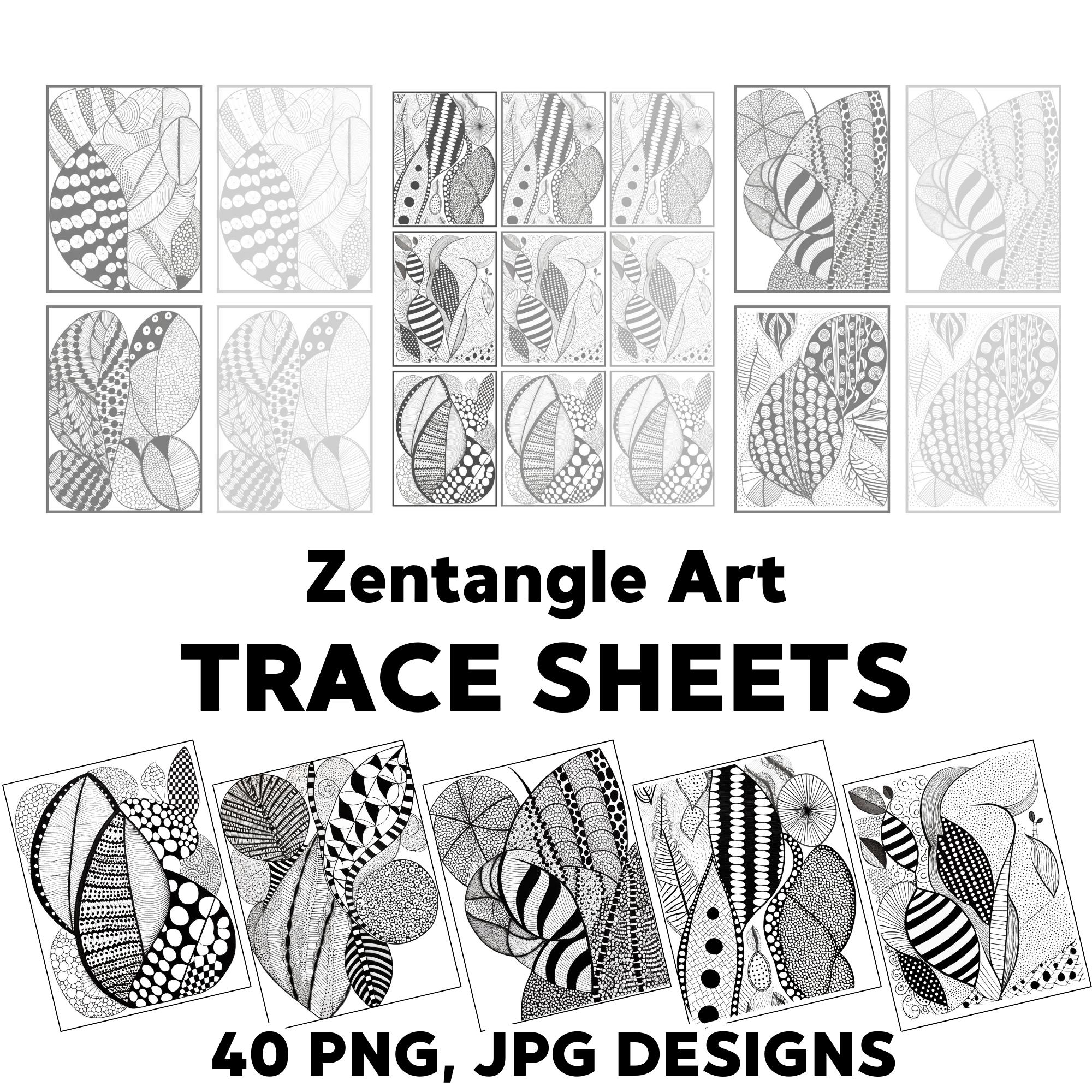 Zentangle Tracing Practice Sheets, Beginner-friendly Doodle Training ...