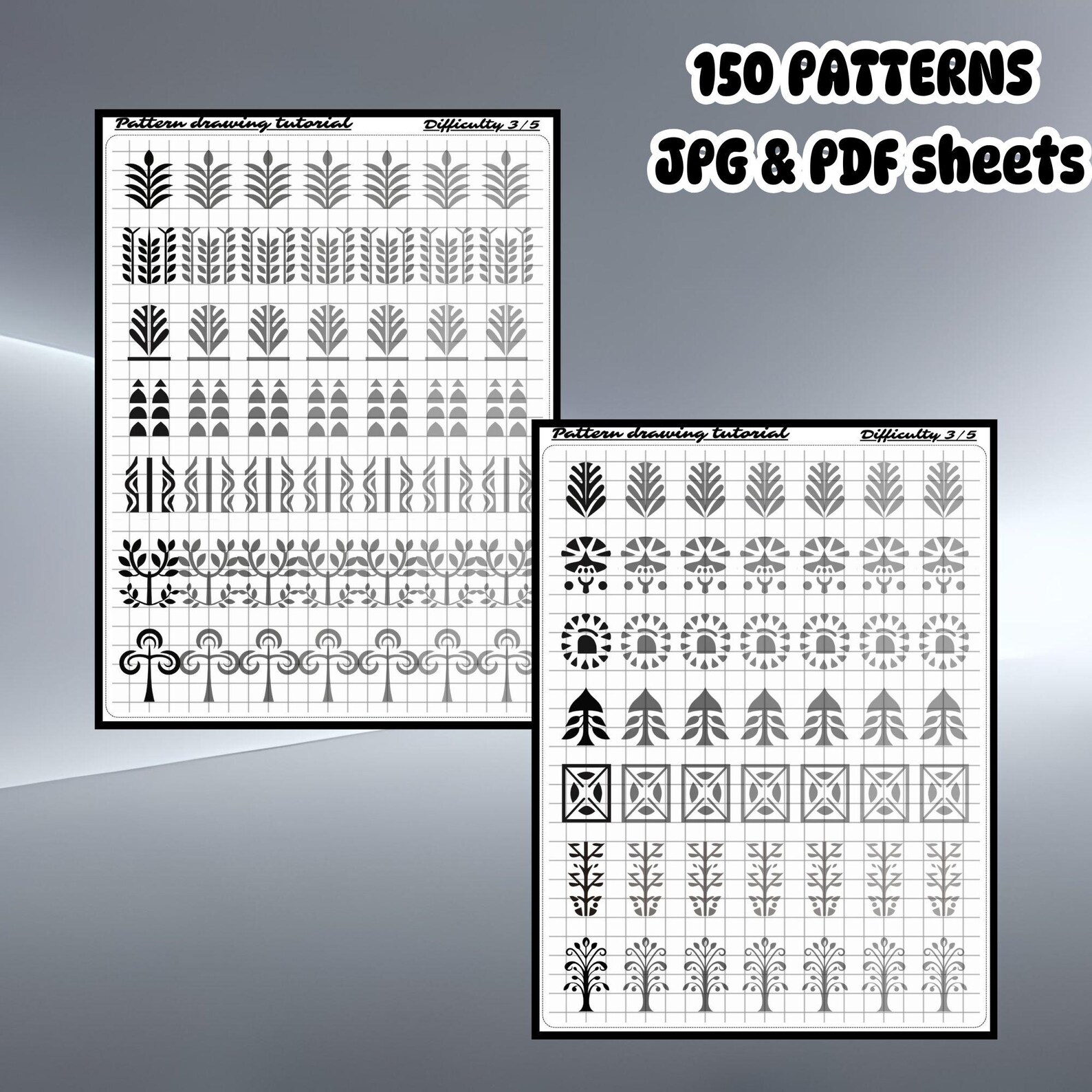 Mandala & Zentangle Training Workbook - Zen Doodle Art Patterns, Anti ...