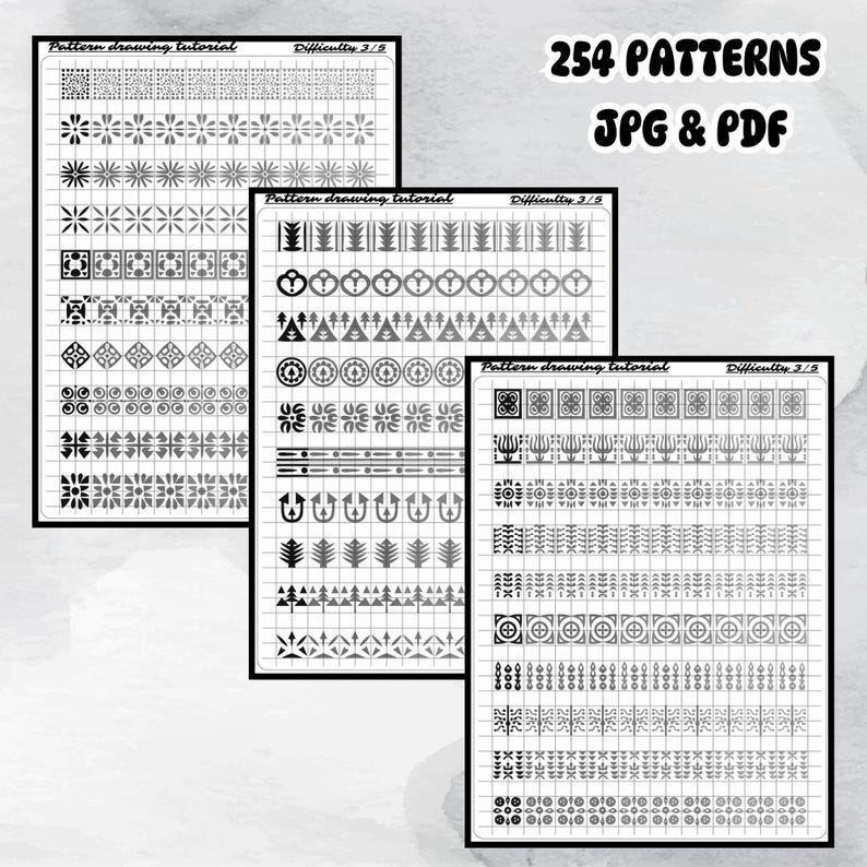 Comprehensive Pattern Drawing Tutorial Bundle - Zen Tangle Art Practice ...