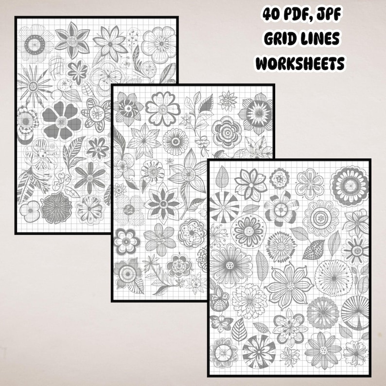 Floral Zentangle Workbook – 1000+ Doodle Art Patterns (digital Download ...