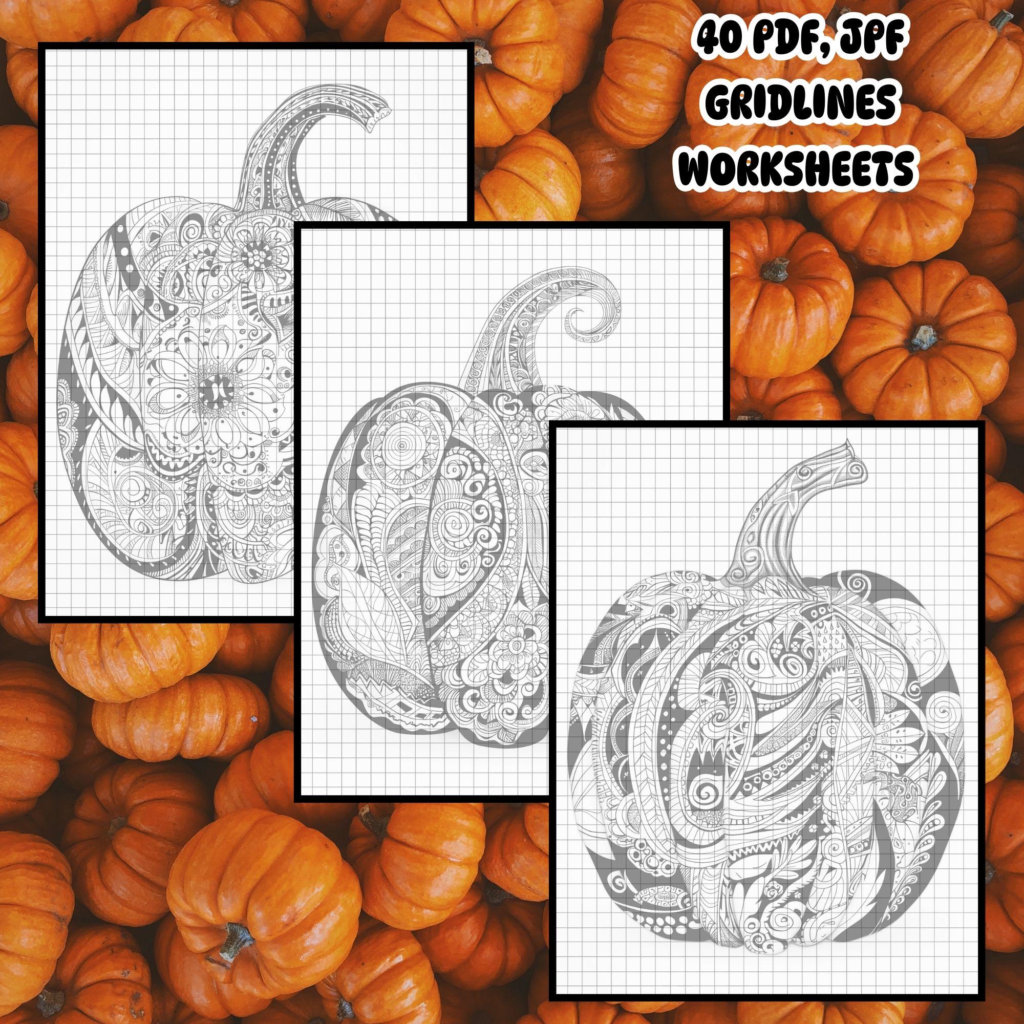 Zentangle Pumpkin Designs: Halloween PNG, Step-by-step Tutorials ...