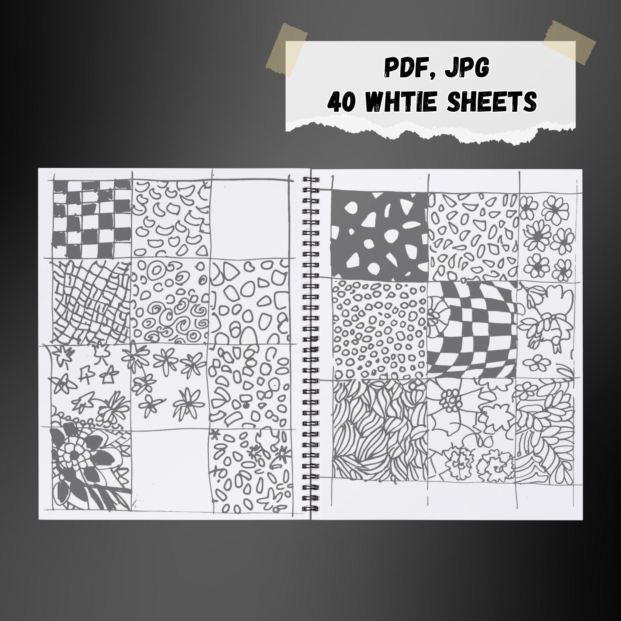 Zentangle Patterns Bundle, Therapeutic Zentangle Drawing Techniques ...