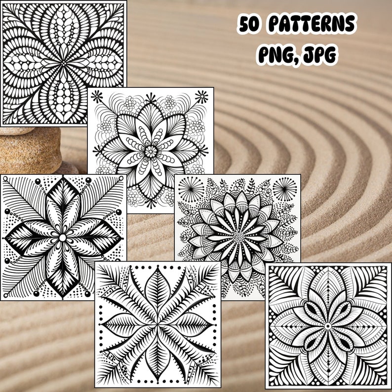 Zentangle Templates & Doodle Practice Sheets | Beginner Zentangle ...