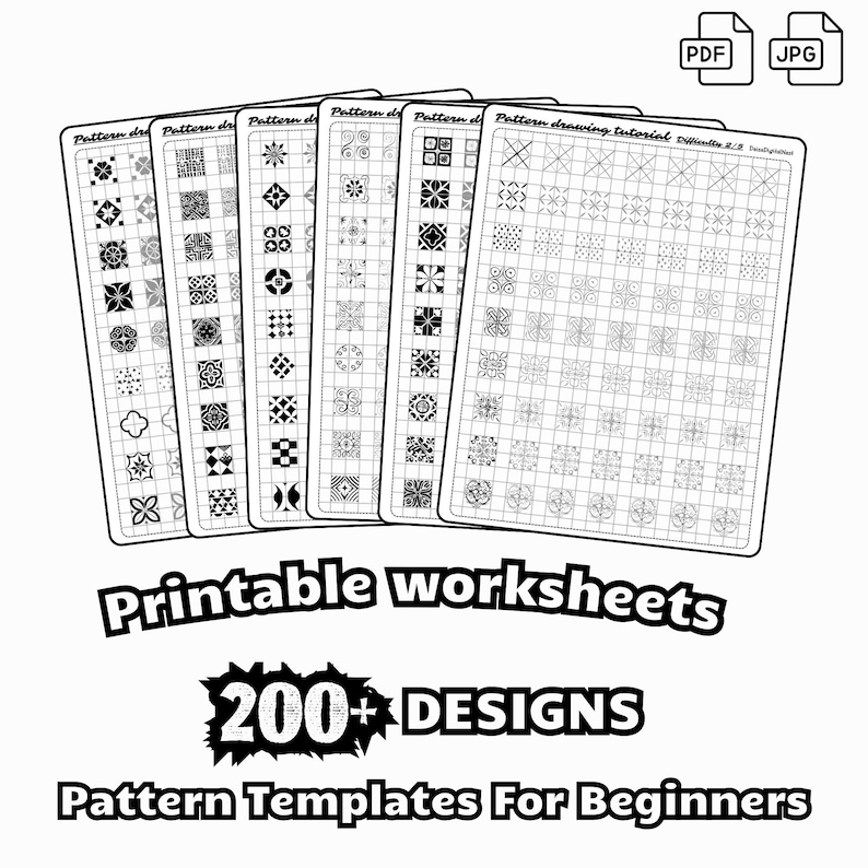 Pattern Tracing Zentangle & Doodle Magic: 2x2 Cell Pattern Drawing ...