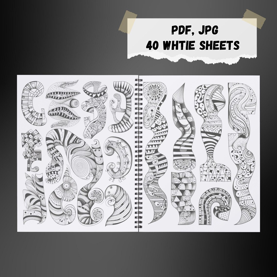 Unique Zentangle Patterns, Doodle Art Print, Zentangle Art, Digital ...