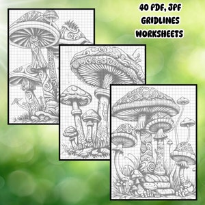 Zentangle Mushroom Patterns With Enchanting Coloring Pages and Doodle ...
