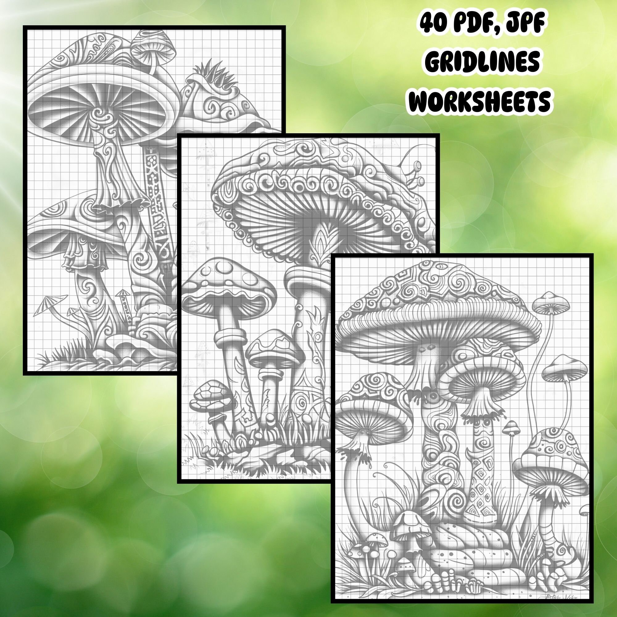 Zentangle Mushroom Patterns With Enchanting Coloring Pages and Doodle ...