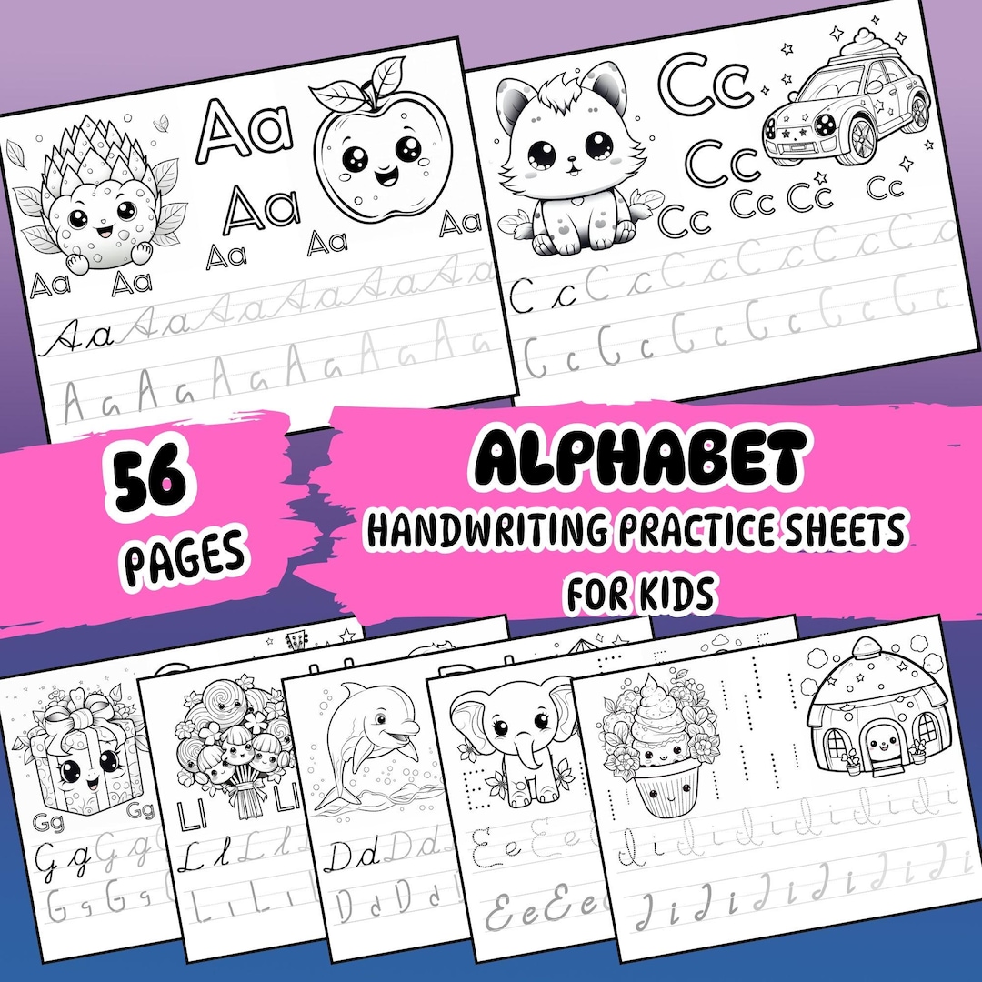 Fine Motor Skills Alphabet Tracing Worksheets, ABC Coloring Pages, Fun ...