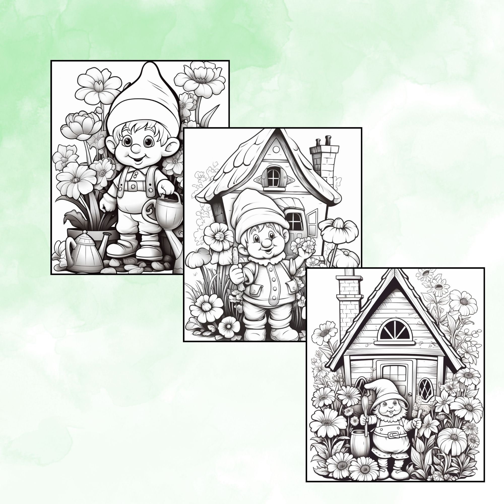 Cute Gnome Coloring Pages for Kids, Bring Charm Creativity to Playtime ...