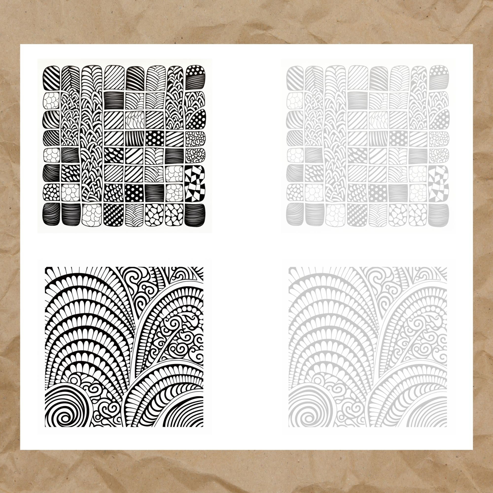 Zentangle Designs, Zentangle Pattern Templates for Relaxation and ...
