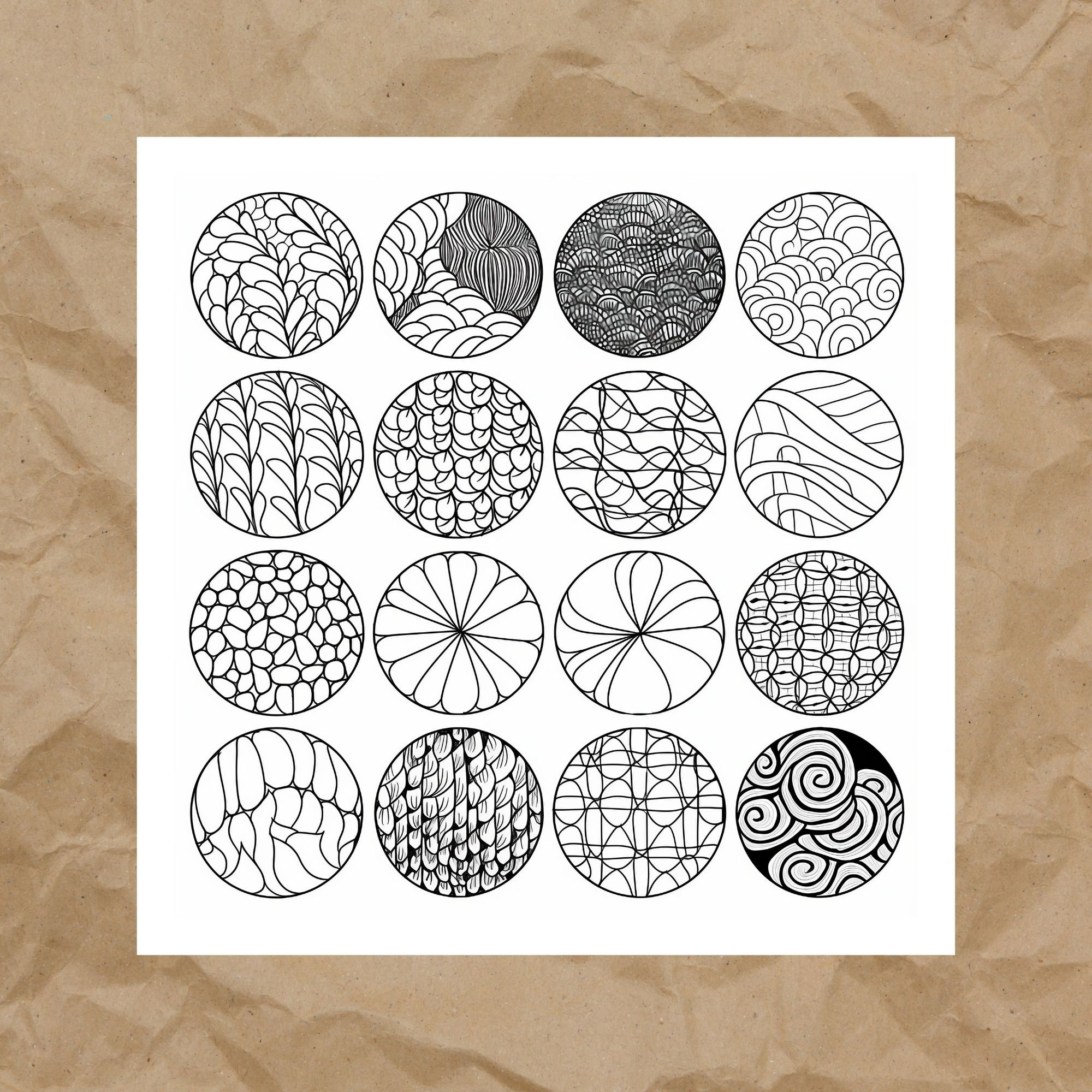 Zentangle Templates for Beginner, Zen Doodle Workbook, Zentangle ...