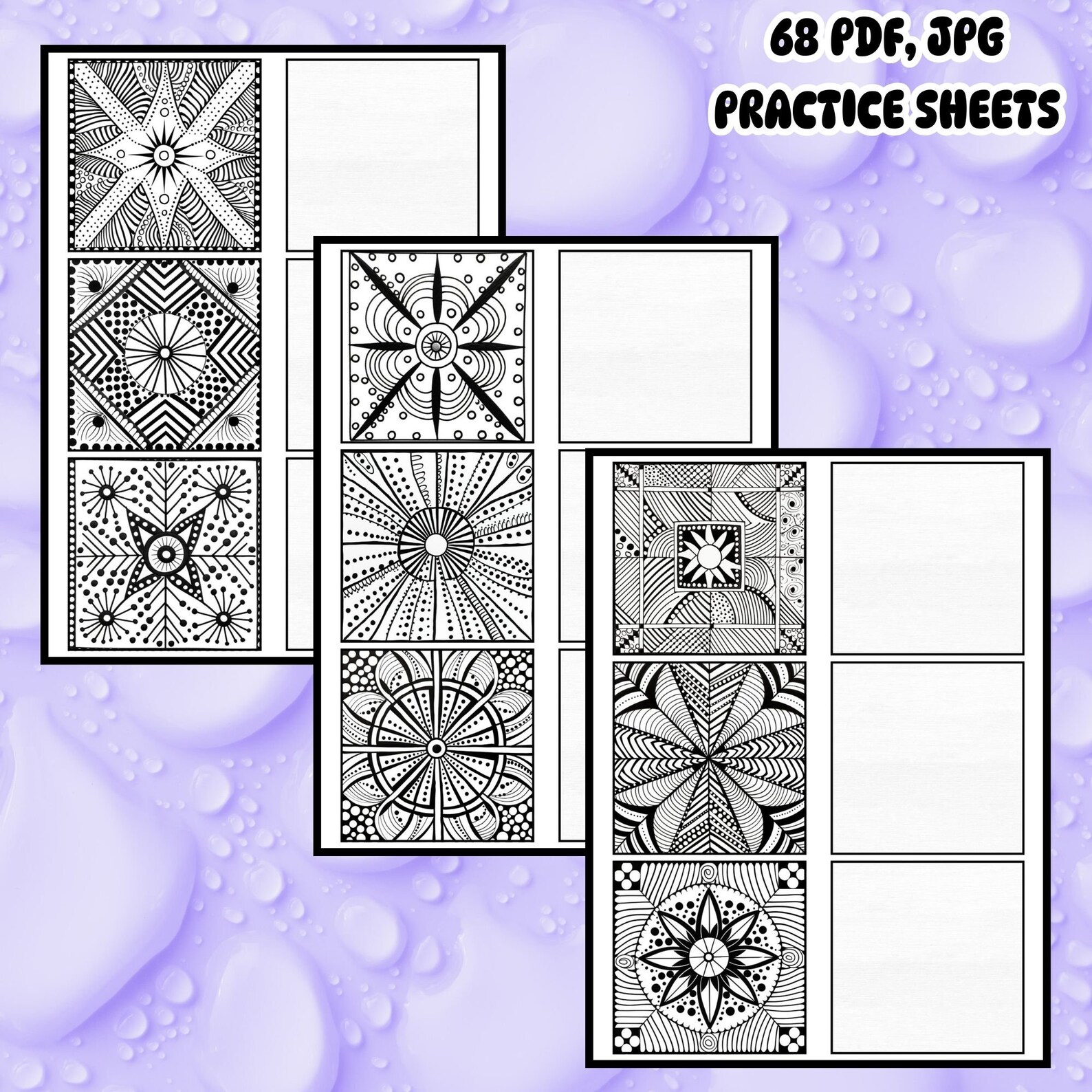 Zentangle Patterns for Beginners: Doodle Art Workbook & Calligraphy ...