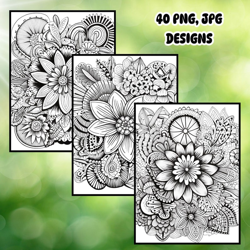 Zentangle Patterns: Botanical Designs and Flower Patterns With Easy to ...