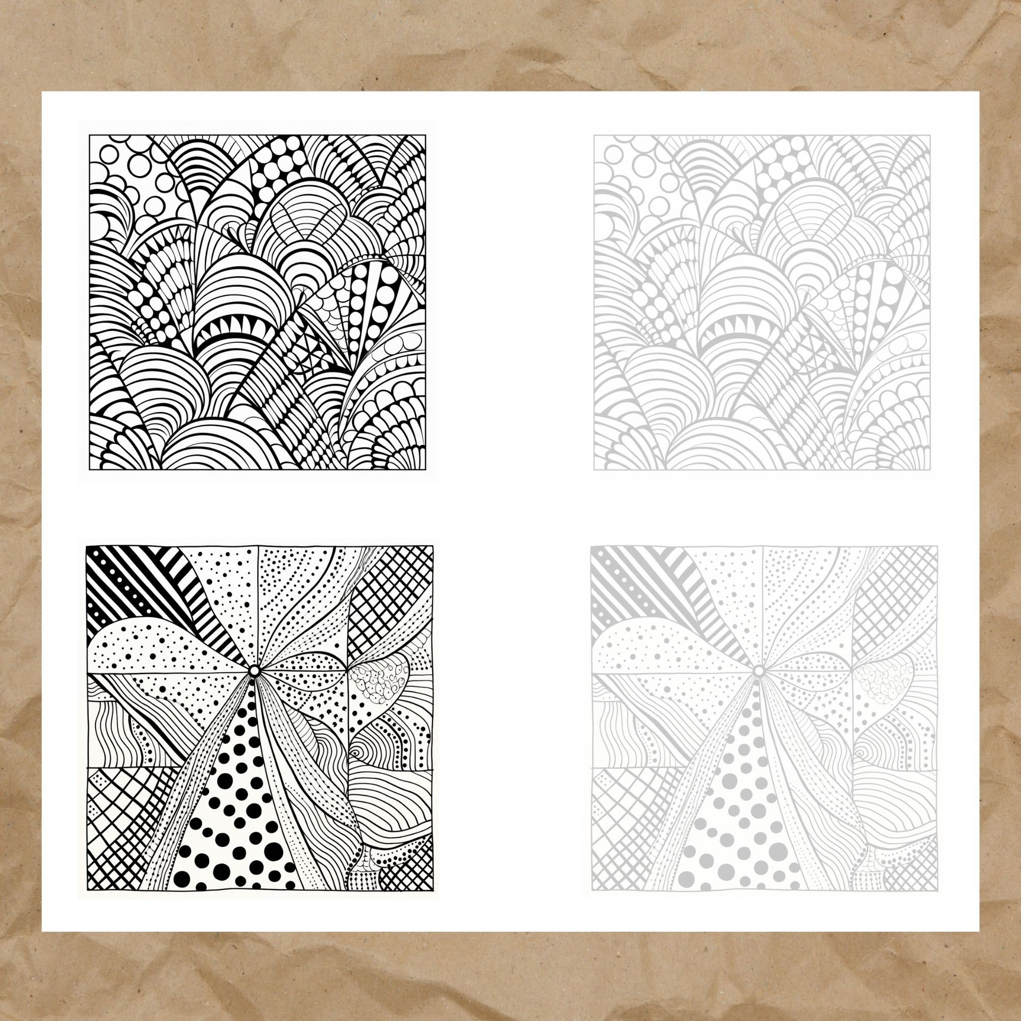 Zentangle Designs, Zentangle Pattern Templates for Relaxation and ...
