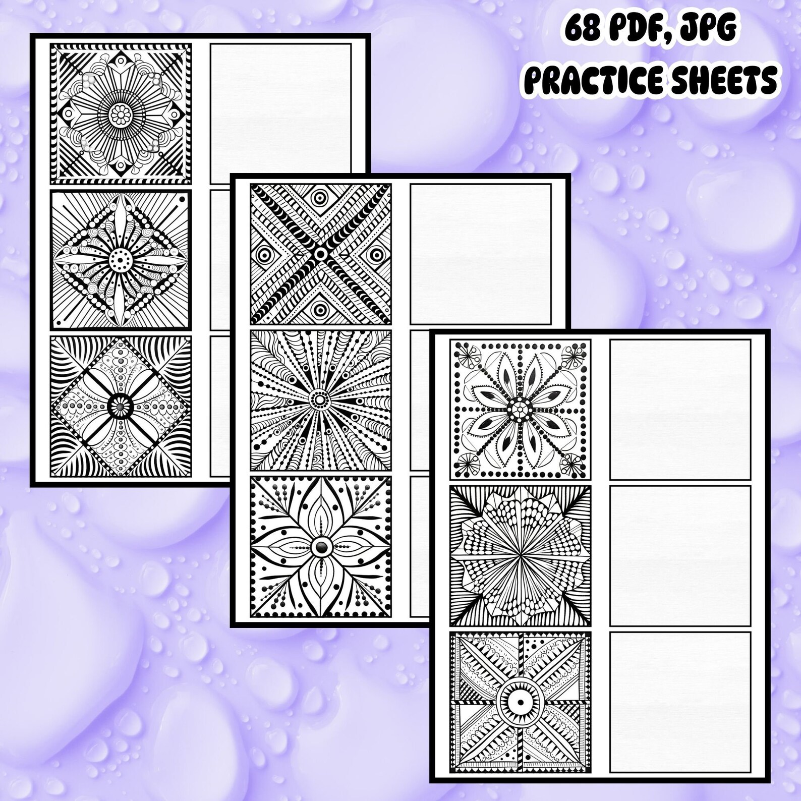 Zentangle Patterns for Beginners: Doodle Art Workbook & Calligraphy ...