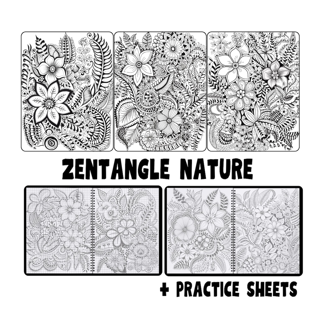 Zentangle Nature With Botanical Design Tutorials, Zentangle Patterns ...