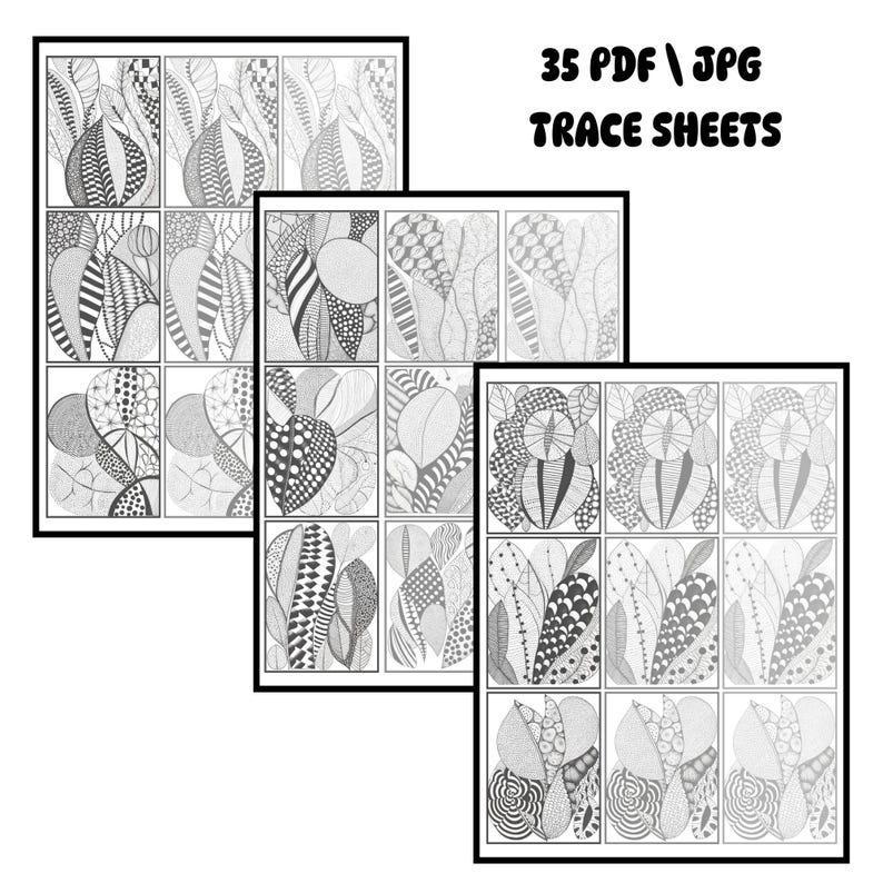 Zentangle Tracing Practice Sheets, Beginner-friendly Doodle Training ...