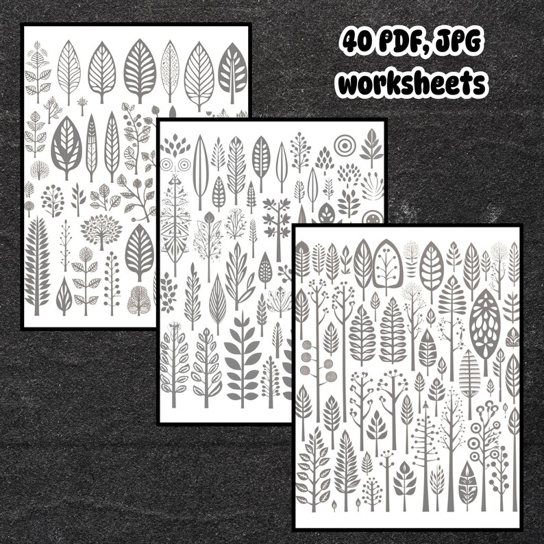 Zentangle Practice Sheets, Leaf Patterns, Leaves Designs, Extensive ...